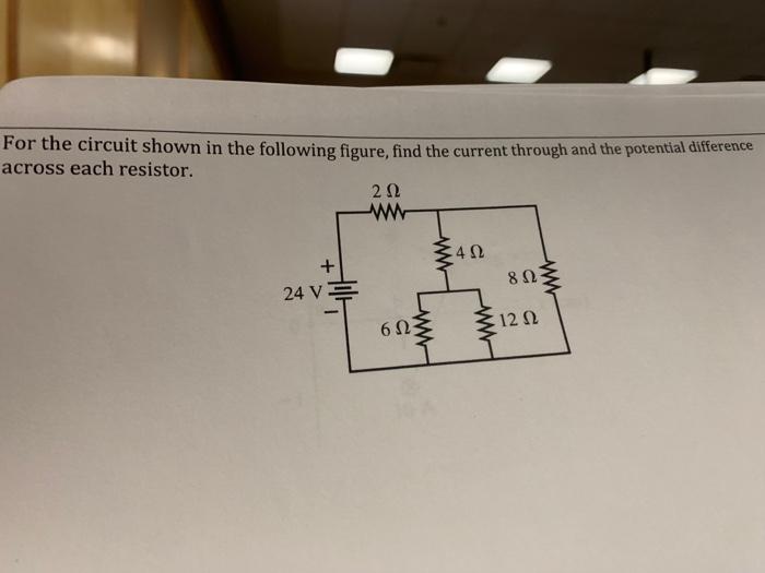 Solved For the circuit shown in the following figure, find | Chegg.com