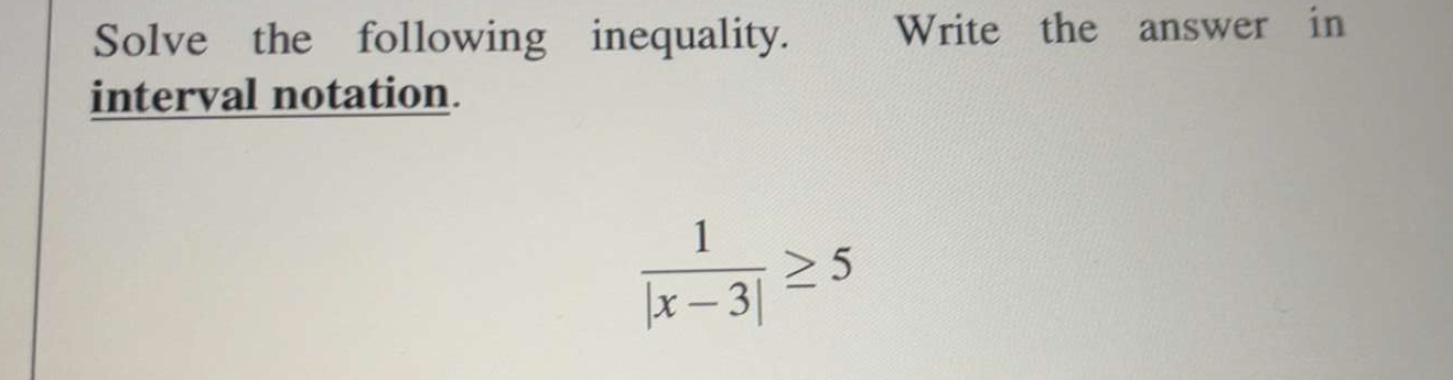 Solved Solve the following inequality. Write the answer in | Chegg.com