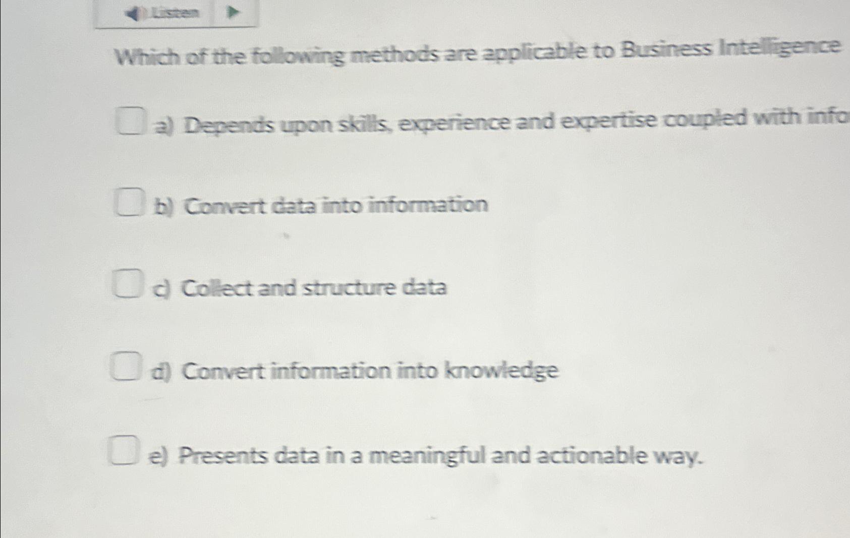Solved Which of the following methods are applicable to | Chegg.com