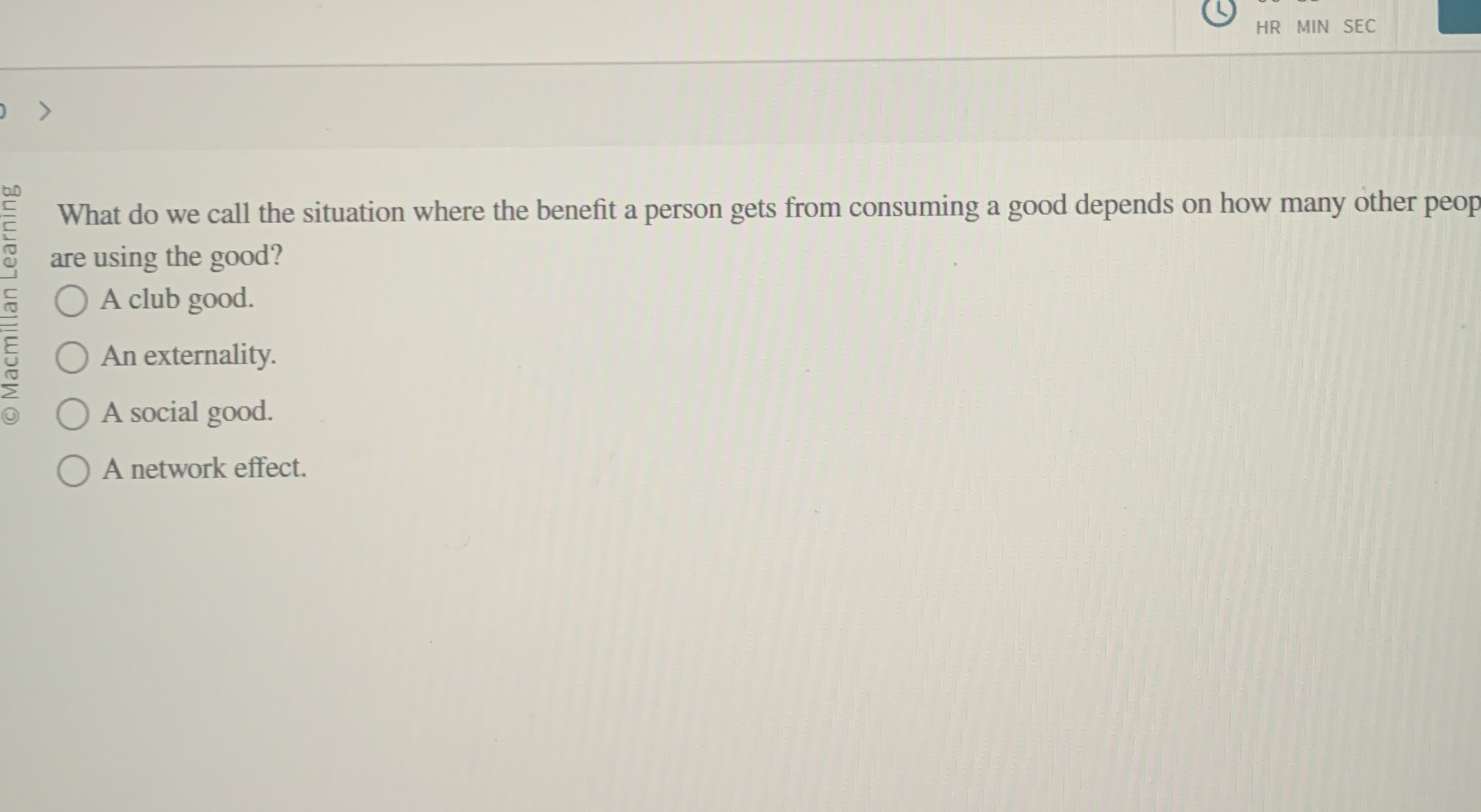 Solved What do we call the situation where the benefit a | Chegg.com