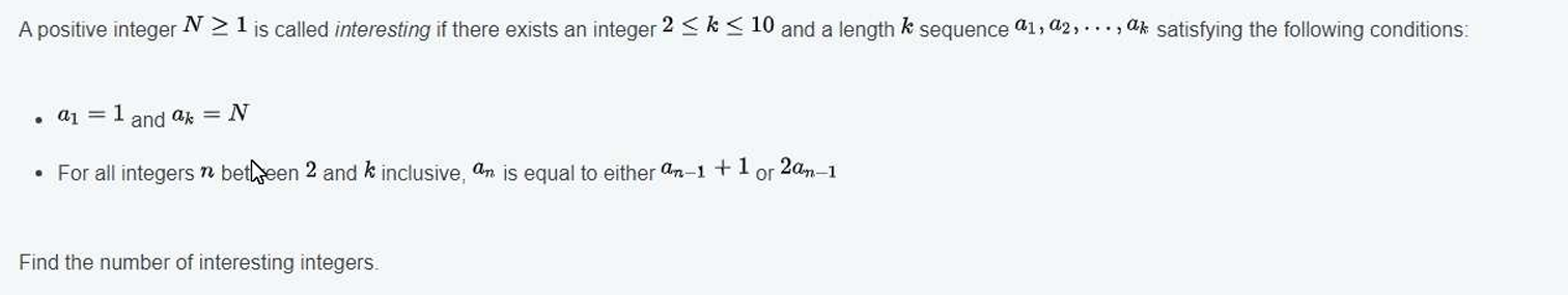 Solved by an EXPERT A positive integer N≥1 is ﻿called interesting if | Chegg.com