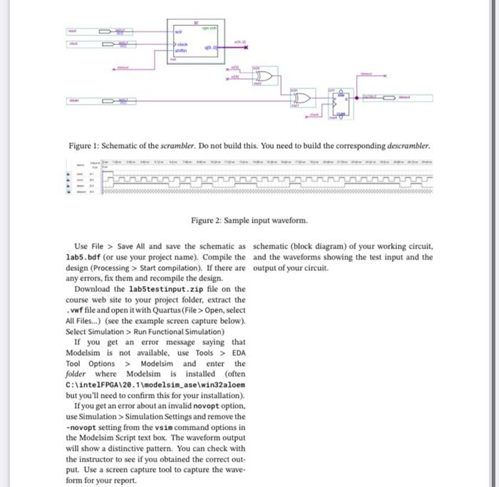 Self-Synchronizing DescramblerFigure 1: Schematic of | Chegg.com