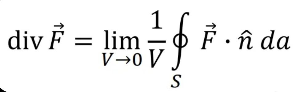 divF=limV→0V1∮SF⋅n^dacurlF=limV→0V1∮Sn^×Fda | Chegg.com
