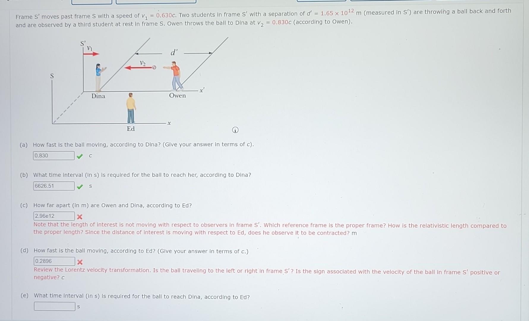Solved Frame S′ moves past frame S with a speed of | Chegg.com