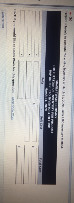 Solved Exercise 8-12 (Part Level Submission) Shania Twain | Chegg.com