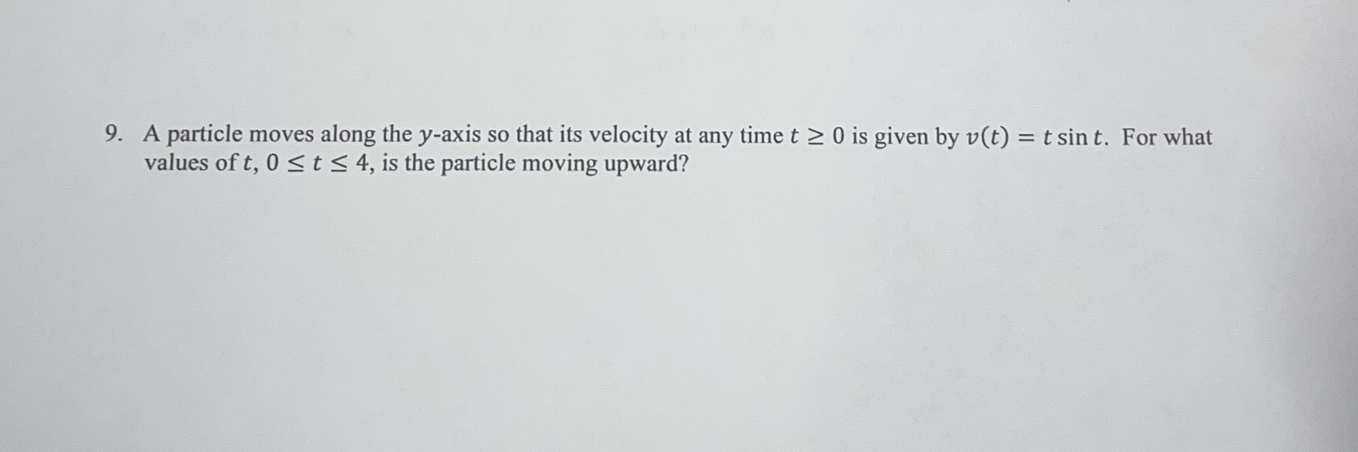 Solved A particle moves along the y-axis so that its | Chegg.com