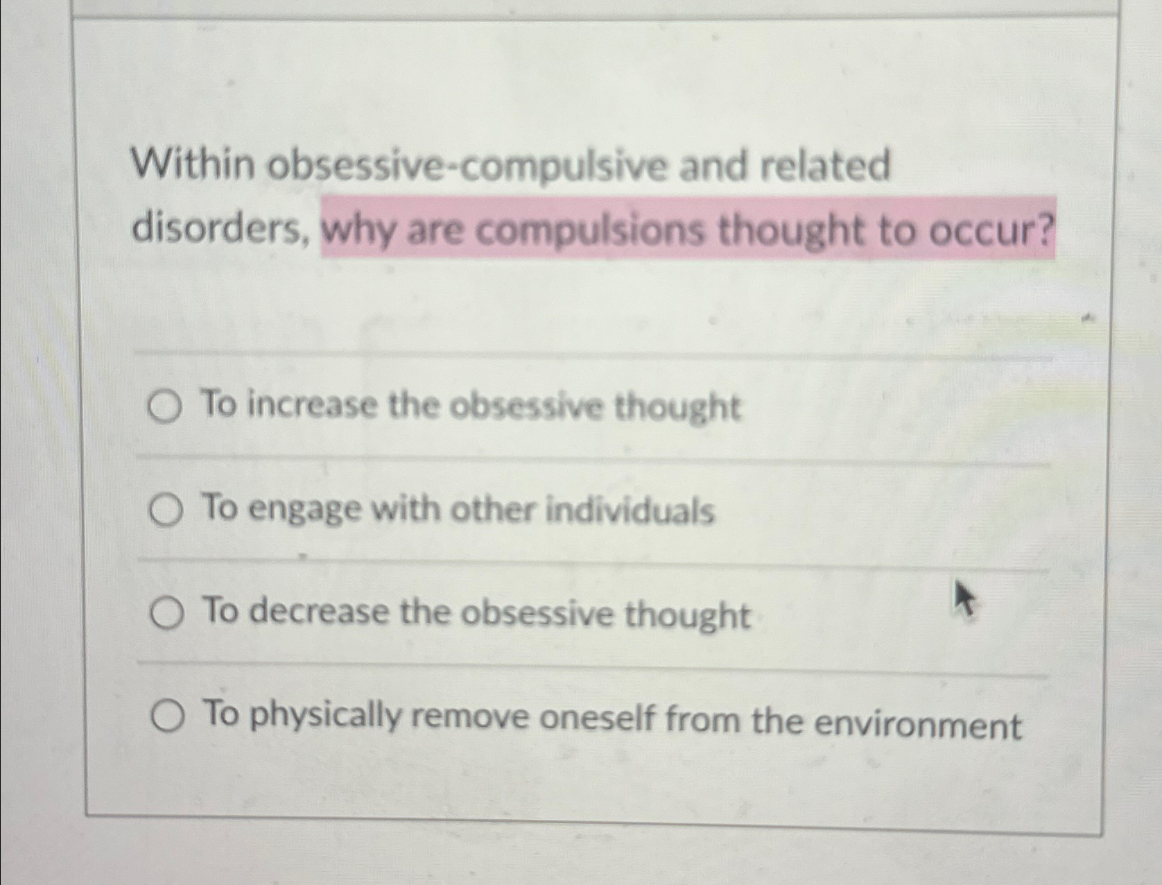 Solved Within obsessive-compulsive and related disorders, | Chegg.com