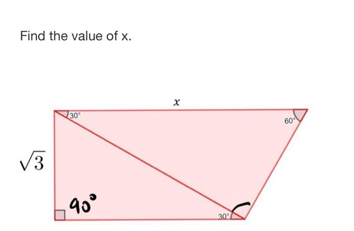 Solved Find the value of x. | Chegg.com