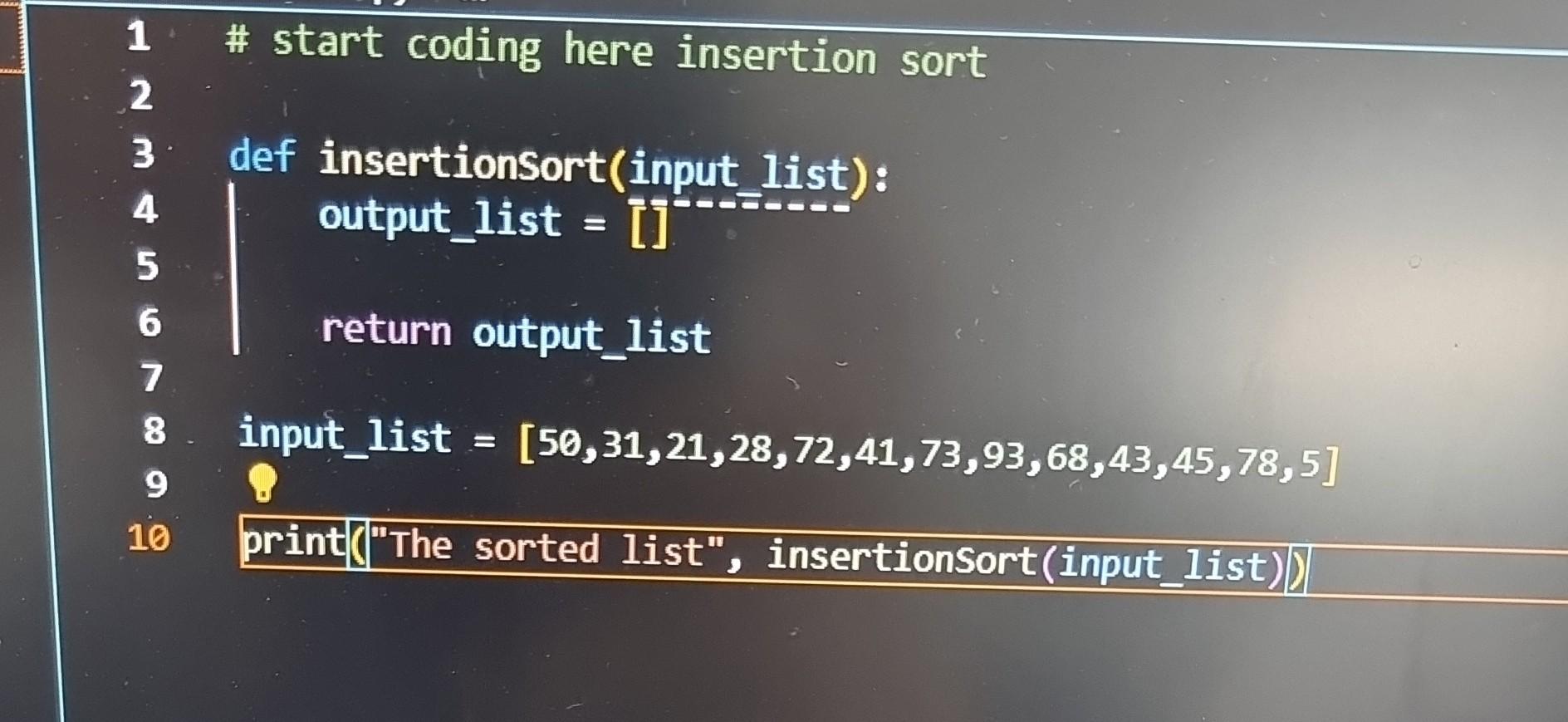 Solved \( \begin{aligned} 1 & \text { \# start coding here | Chegg.com