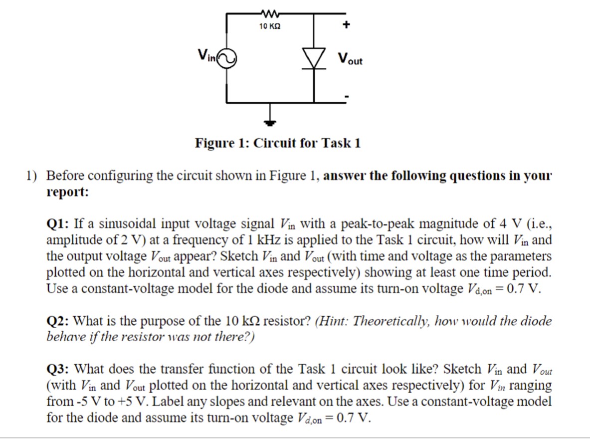 Solved Figure 1: Circuit for Task 1Before configuring the | Chegg.com