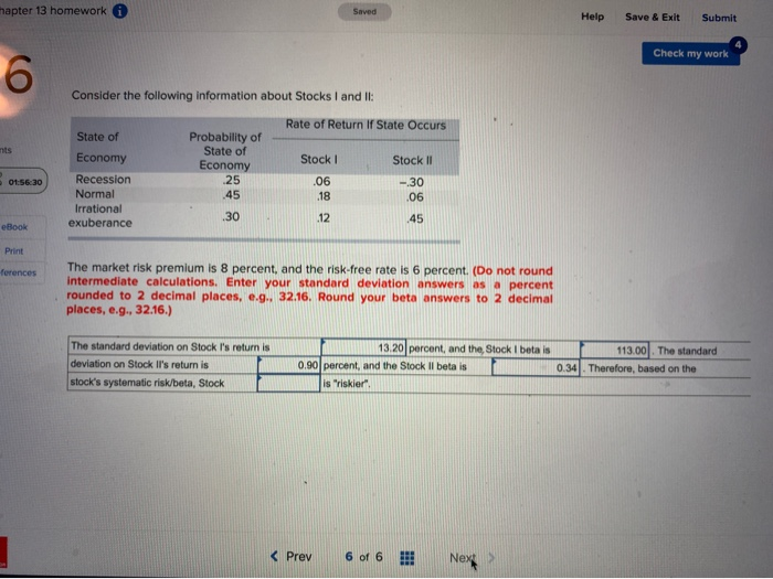 Solved mapter 13 homework Saved Help Save & Exit Submit | Chegg.com