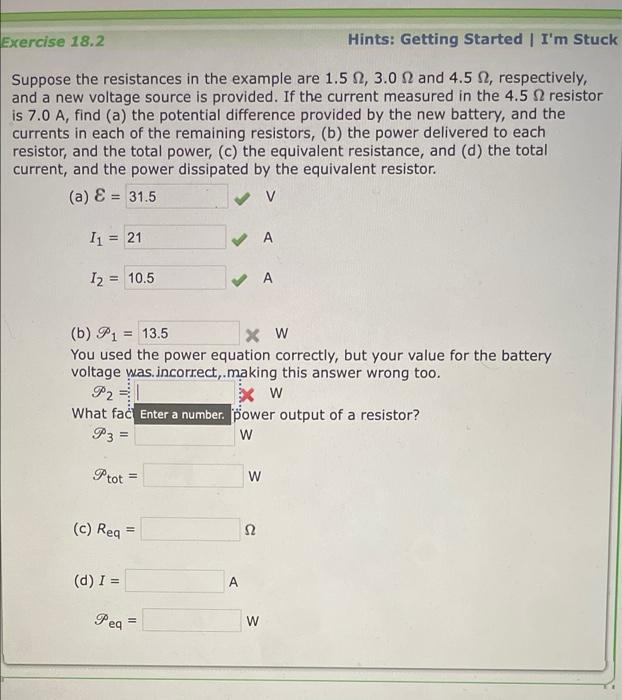 Solved Exercise 18.2 Hints: Getting Started | I'm Stuck | Chegg.com