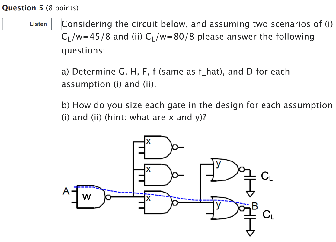 Solved Question 5 (8 ﻿points)こonsidering the circuit below, | Chegg.com