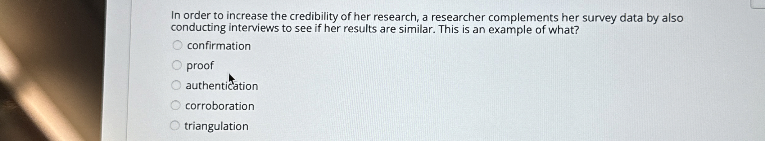 Solved In order to increase the credibility of her research, | Chegg.com