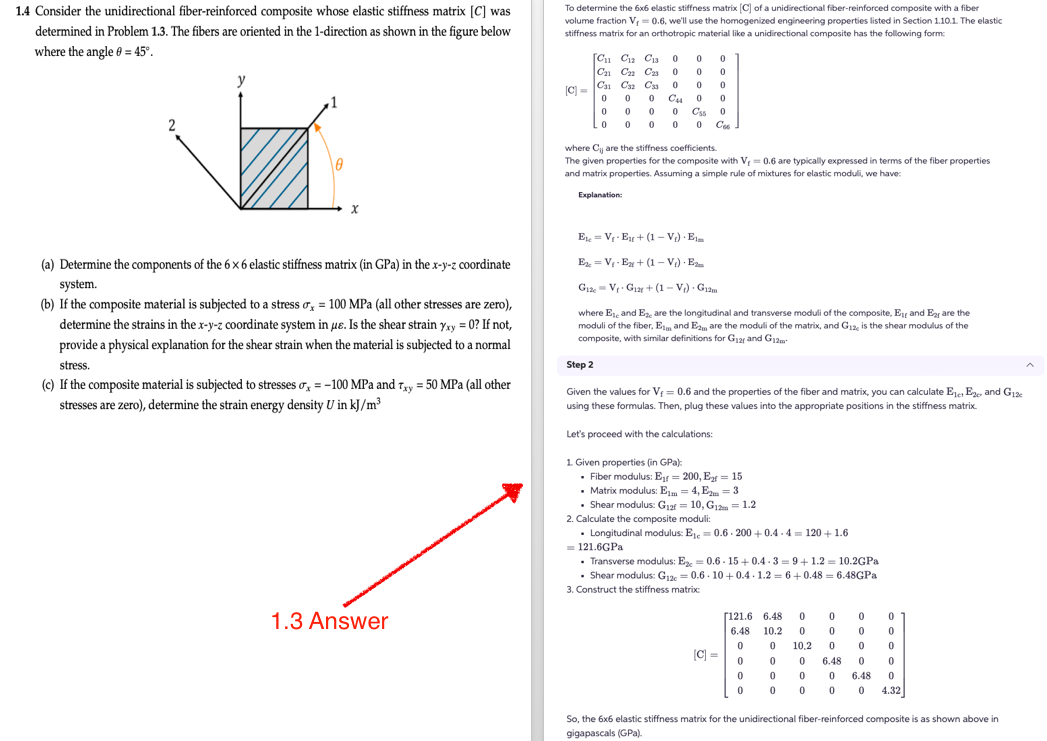 Consider the unidirectional fiber-reinforced | Chegg.com