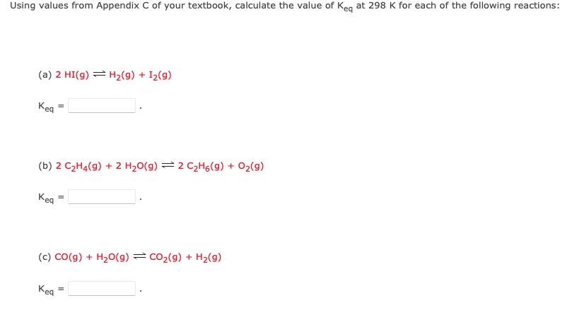 Using values from Appendix C ﻿of your textbook, | Chegg.com