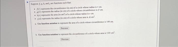 Solved Suppose f,g,h, and j are functions such that: - f(r) | Chegg.com