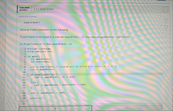 Solved CHELLENGEACTIVITY3.2.2: Basic if-else.660406-4300178 | Chegg.com