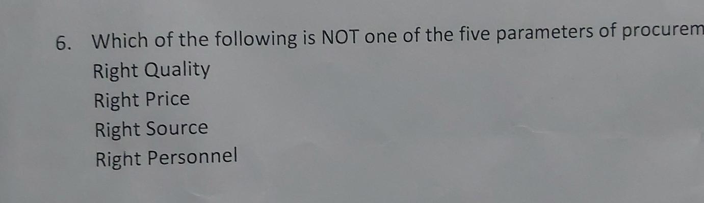 Solved Which of the following is NOT one of the five | Chegg.com
