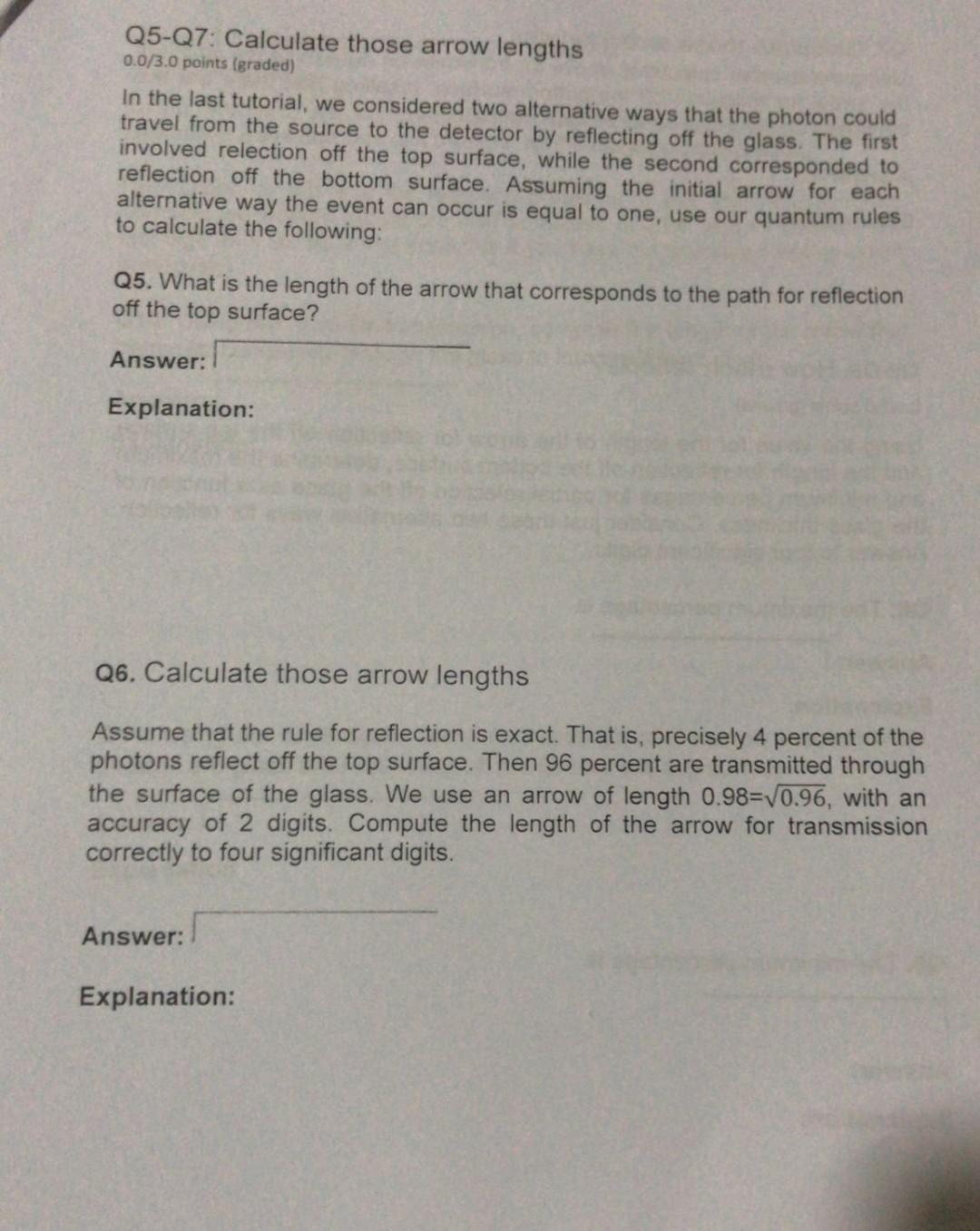 Q5-Q7: Calculate those arrow lengths Q.0/3.0 points | Chegg.com