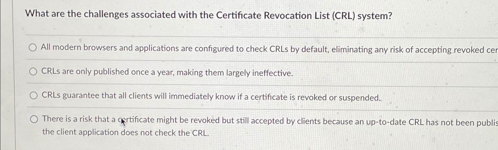 Solved What are the challenges associated with the | Chegg.com