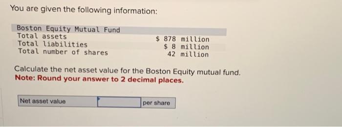 Solved You are given the following information: Calculate | Chegg.com