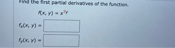Solved Find the first partial derivatives of the function. | Chegg.com