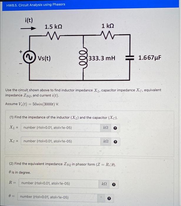 Solved Use the circuit shown above to find inductor | Chegg.com