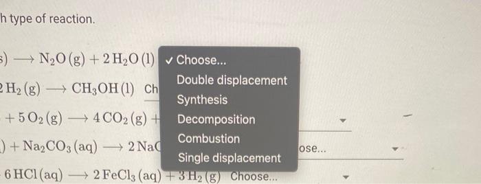 Solved Determine each type of reaction. NH4NO3( | Chegg.com