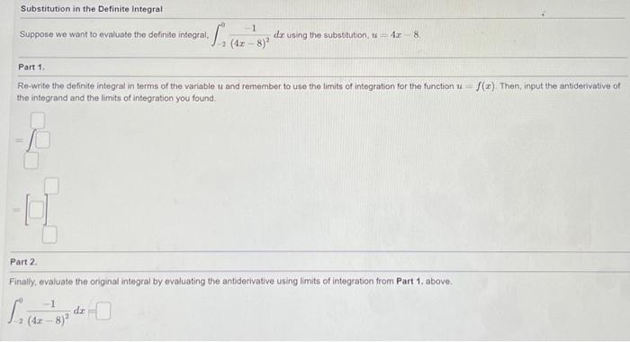 Solved Using the substitution: u=x+6. Re-write the | Chegg.com