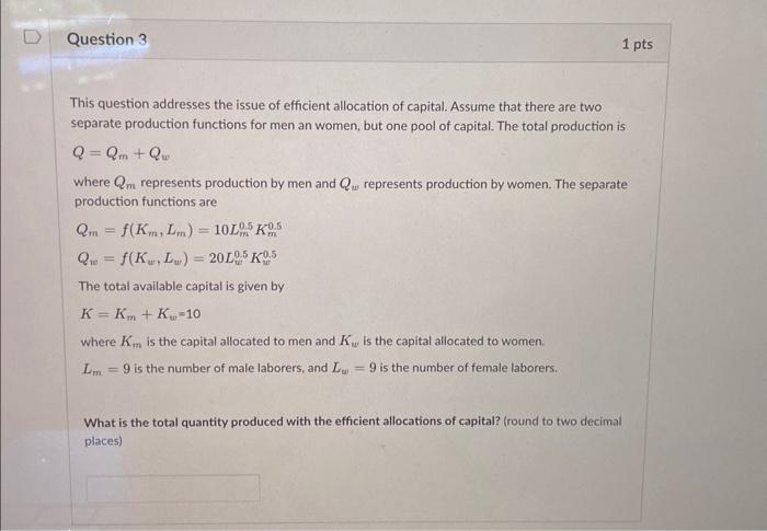 Solved This question addresses the issue of efficient | Chegg.com