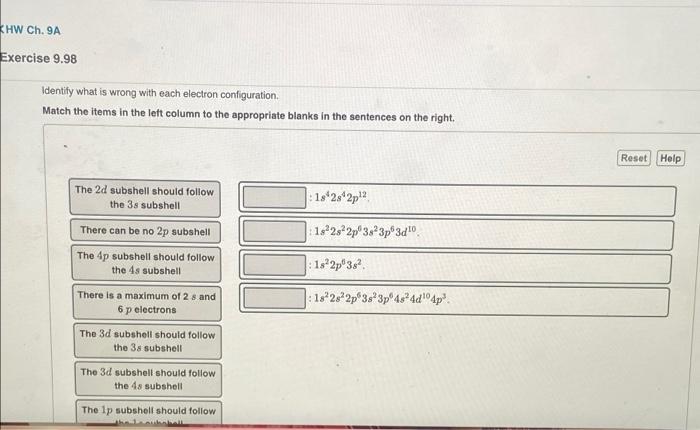 Solved KHW Ch.9A Exercise 9.98 Identify what is wrong with | Chegg.com