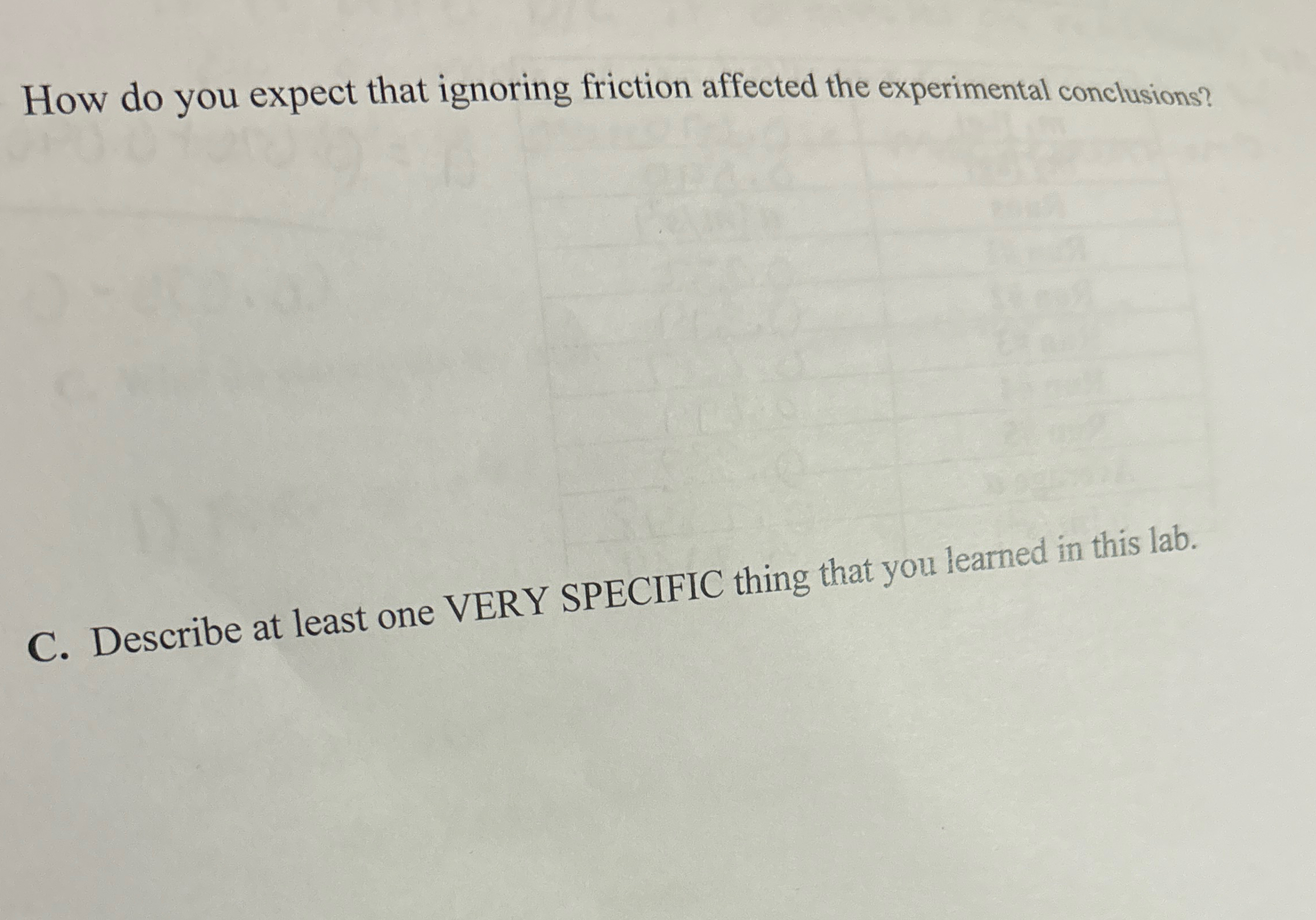 Solved How do you expect that ignoring friction affected the | Chegg.com