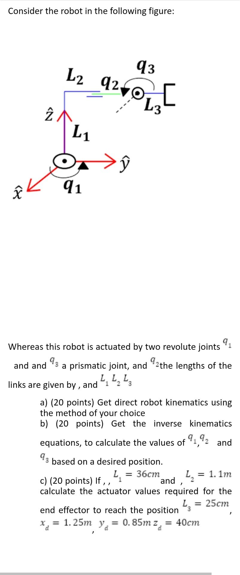 Consider the robot in the following figure: Whereas | Chegg.com