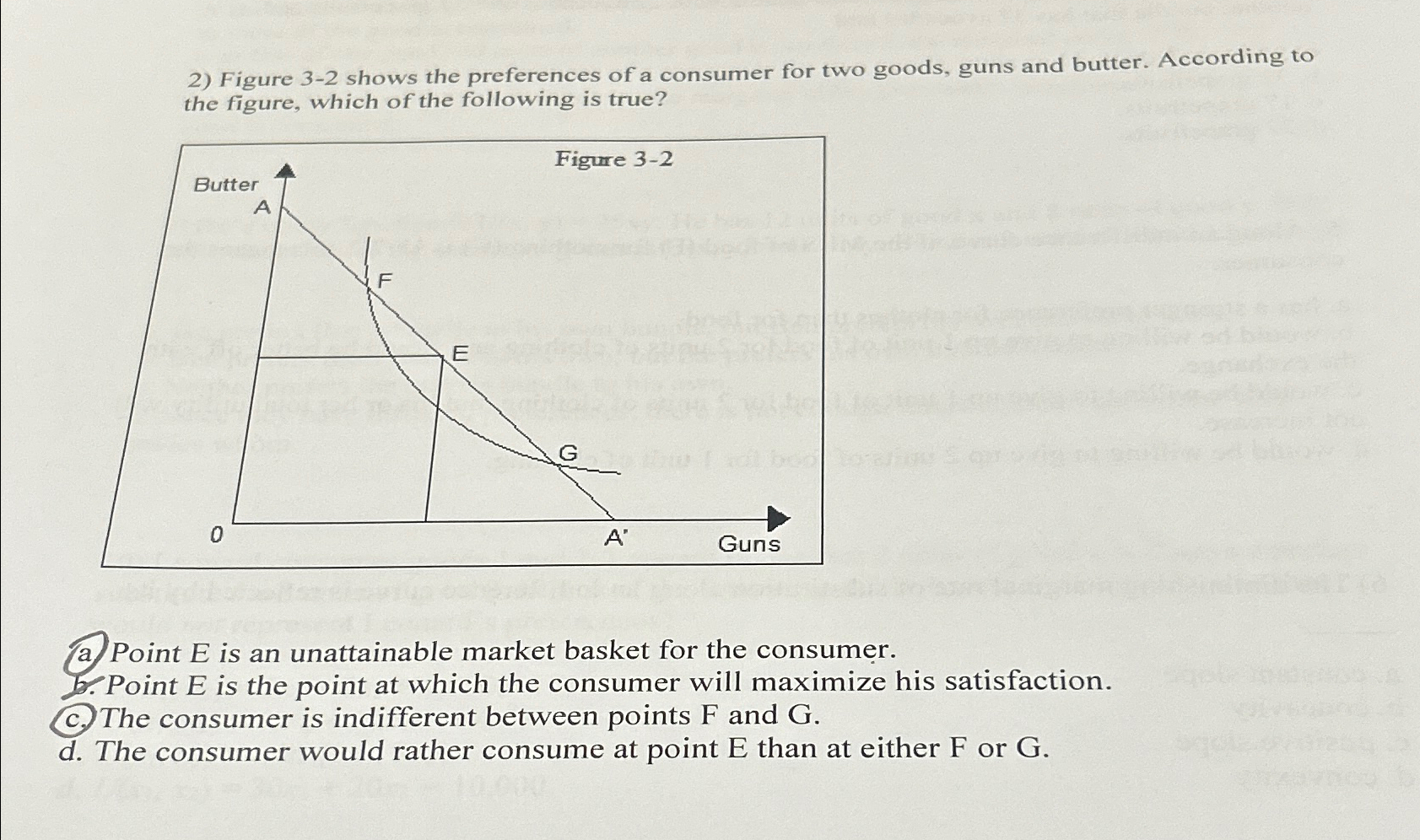 Solved Figure 3-2 ﻿shows the preferences of a consumer for | Chegg.com