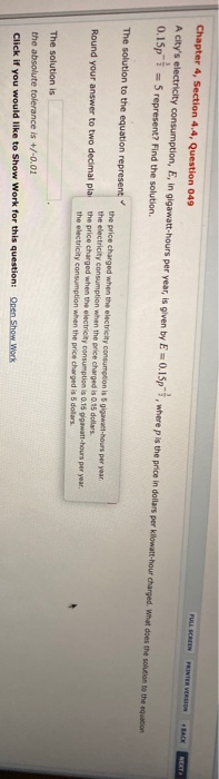 Solved Es FULL SCREEN PRINTER VERSION BACK Chapter 4, | Chegg.com