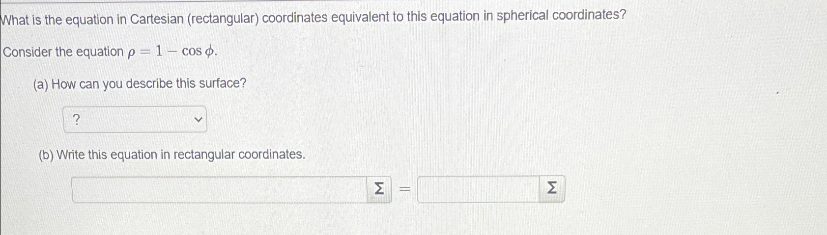 Solved What is the equation in Cartesian (rectangular) | Chegg.com