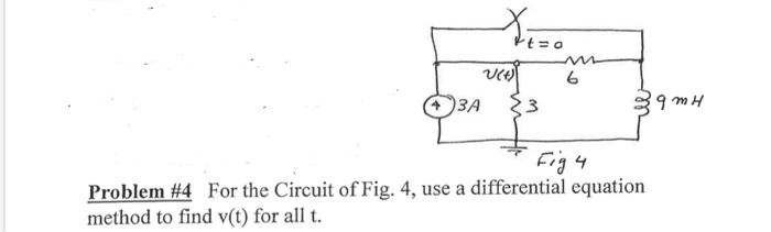 Solved 22 39m Fig4 Problem #4 For the Circuit of Fig. 4, use | Chegg.com