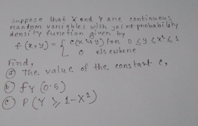 Solved Suppose That X And Y Ane Continuous Random Variables