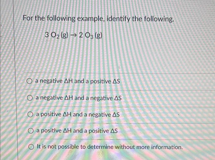 Solved For the following example, identify the following. 3 | Chegg.com
