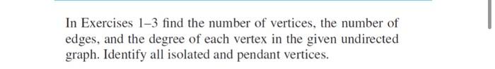 Solved In Exercises 1-3 find the number of vertices, the | Chegg.com