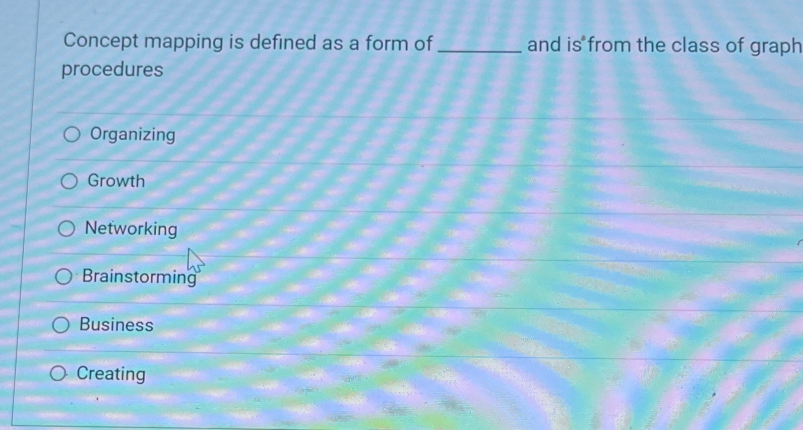 Solved Concept mapping is defined as a form of and is from | Chegg.com