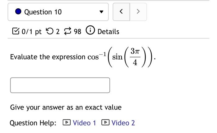 Solved Use your calculator to evaluate cos−1(0.86) to at | Chegg.com
