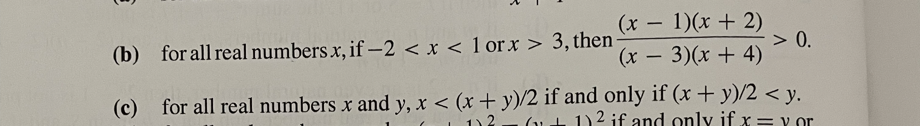 Solved (b) ﻿for all real numbers x, ﻿if | Chegg.com