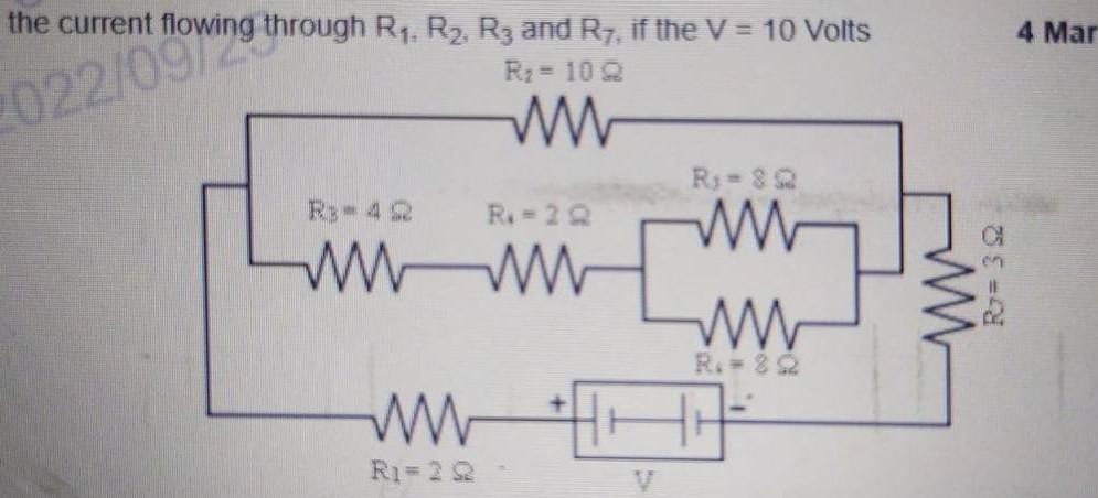Solved find the current flowing through the r1, r2, r3, and | Chegg.com
