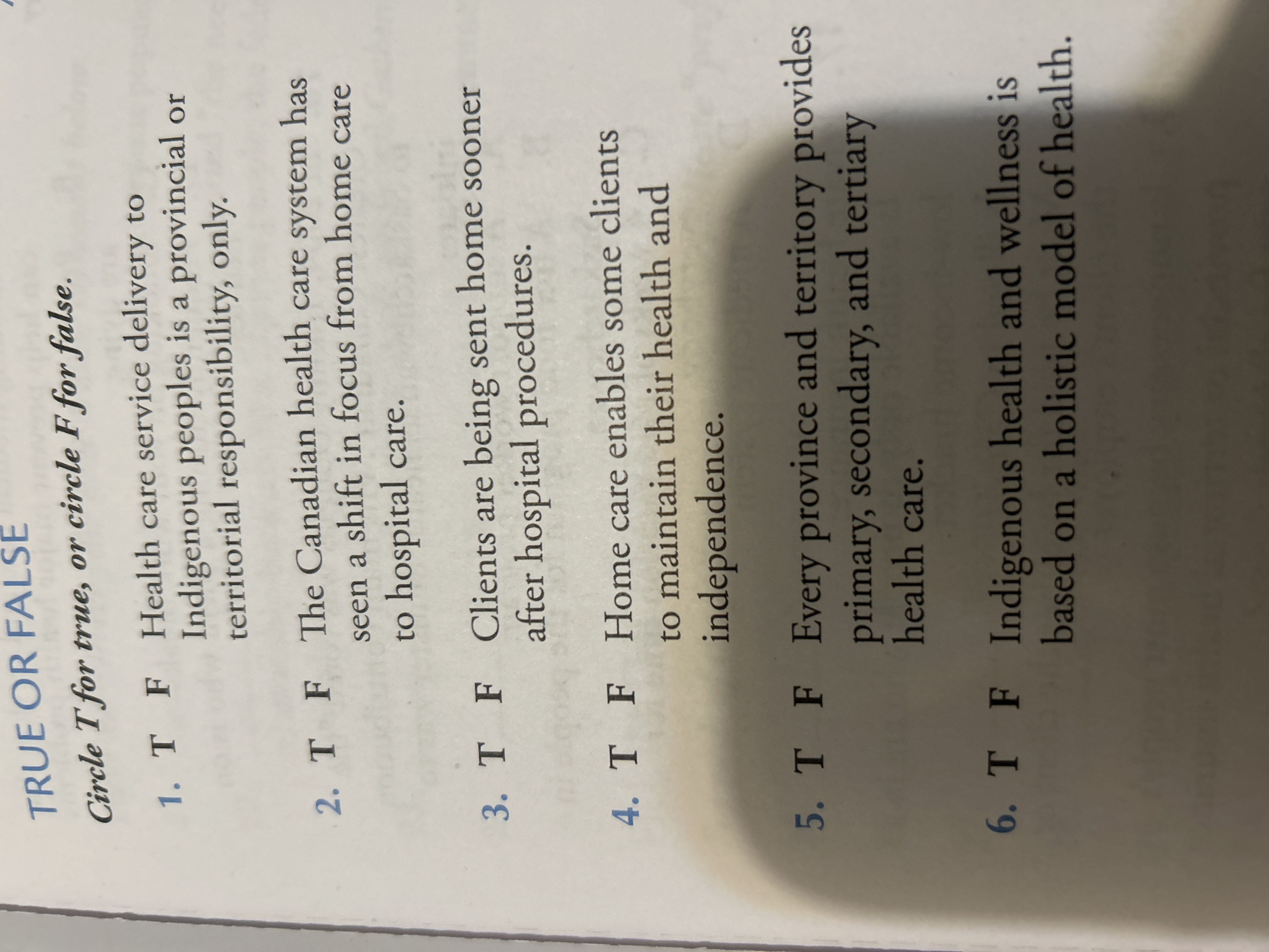 TRUE OR FALSECircle T ﻿for true, or circle F ﻿for | Chegg.com