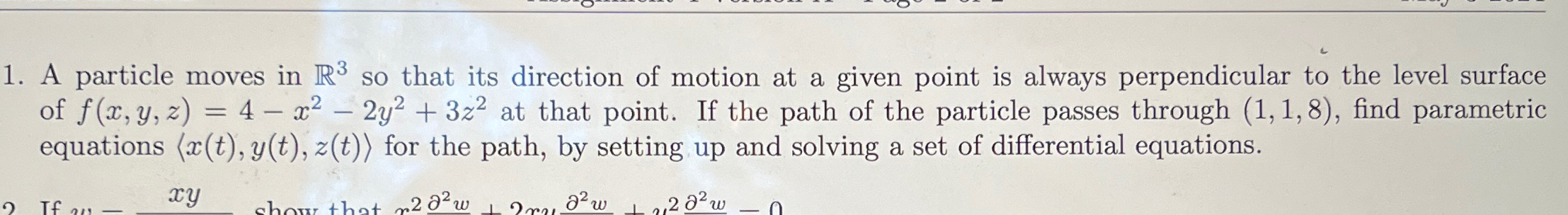 Solved A particle moves in R3 ﻿so that its direction of | Chegg.com