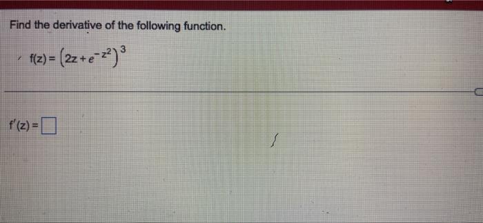 Solved Find the derivative of the function below. y=e−11x | Chegg.com