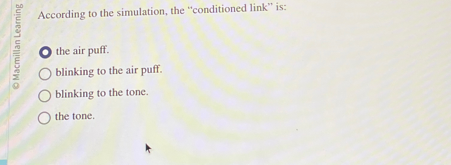 Solved According to the simulation, the "conditioned link" | Chegg.com