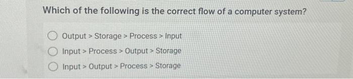 Which of the following is the correct flow of a | Chegg.com